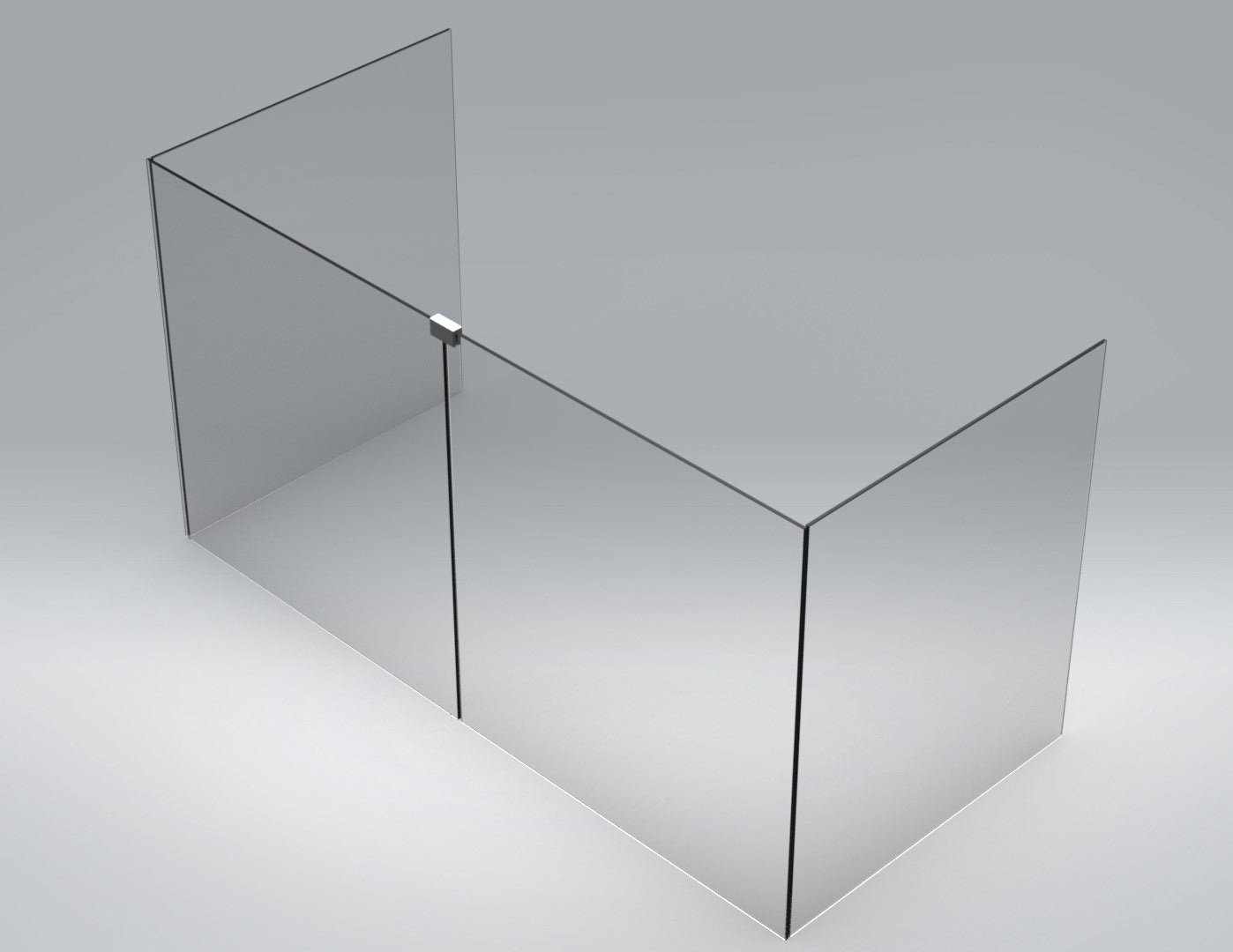 Glass Connector, Sneeze Guard, 1/4" (6mm) In-line Top Clamp Connector ...